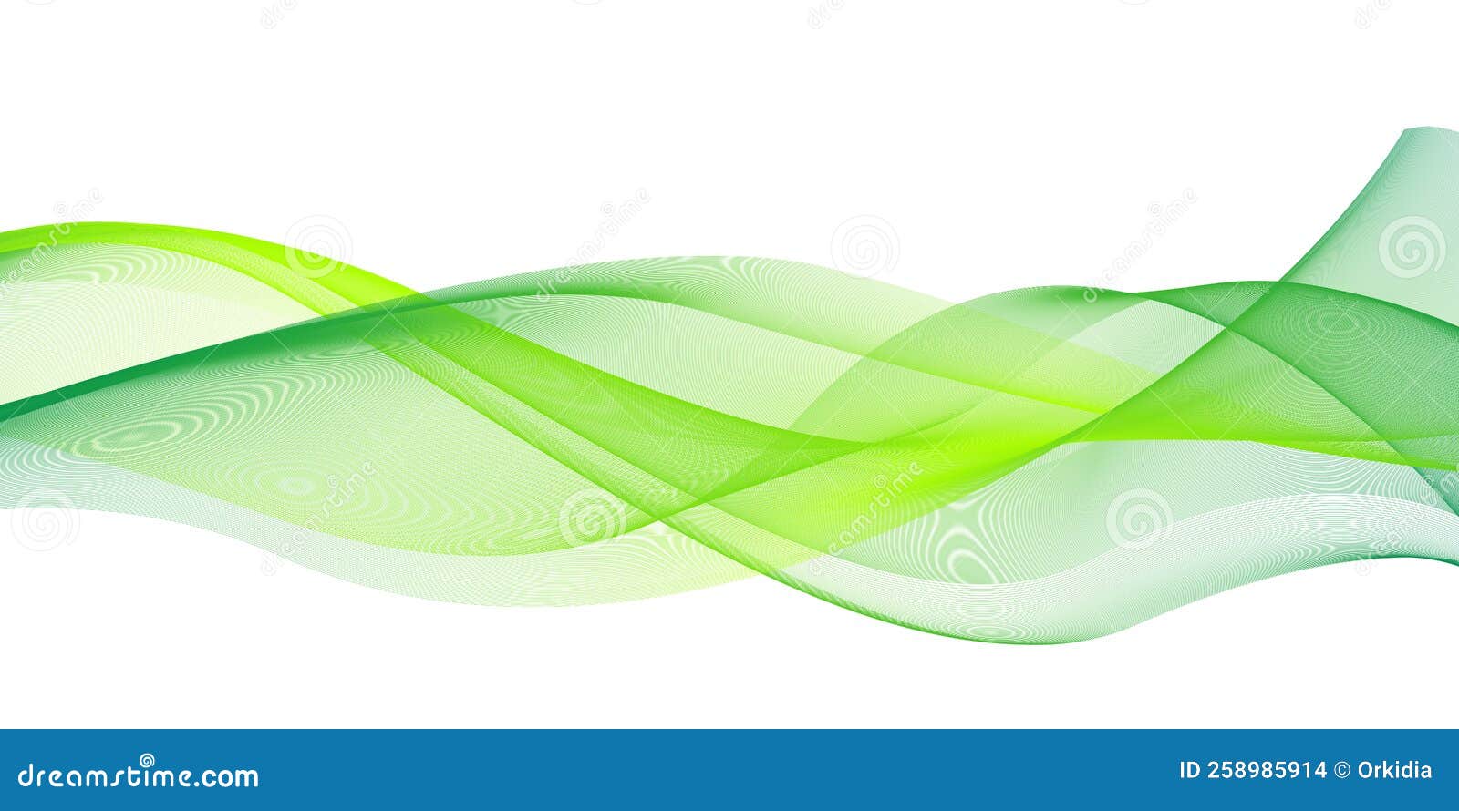 Green Wave Abstract Background Design Element - Curves Banner Stock ...