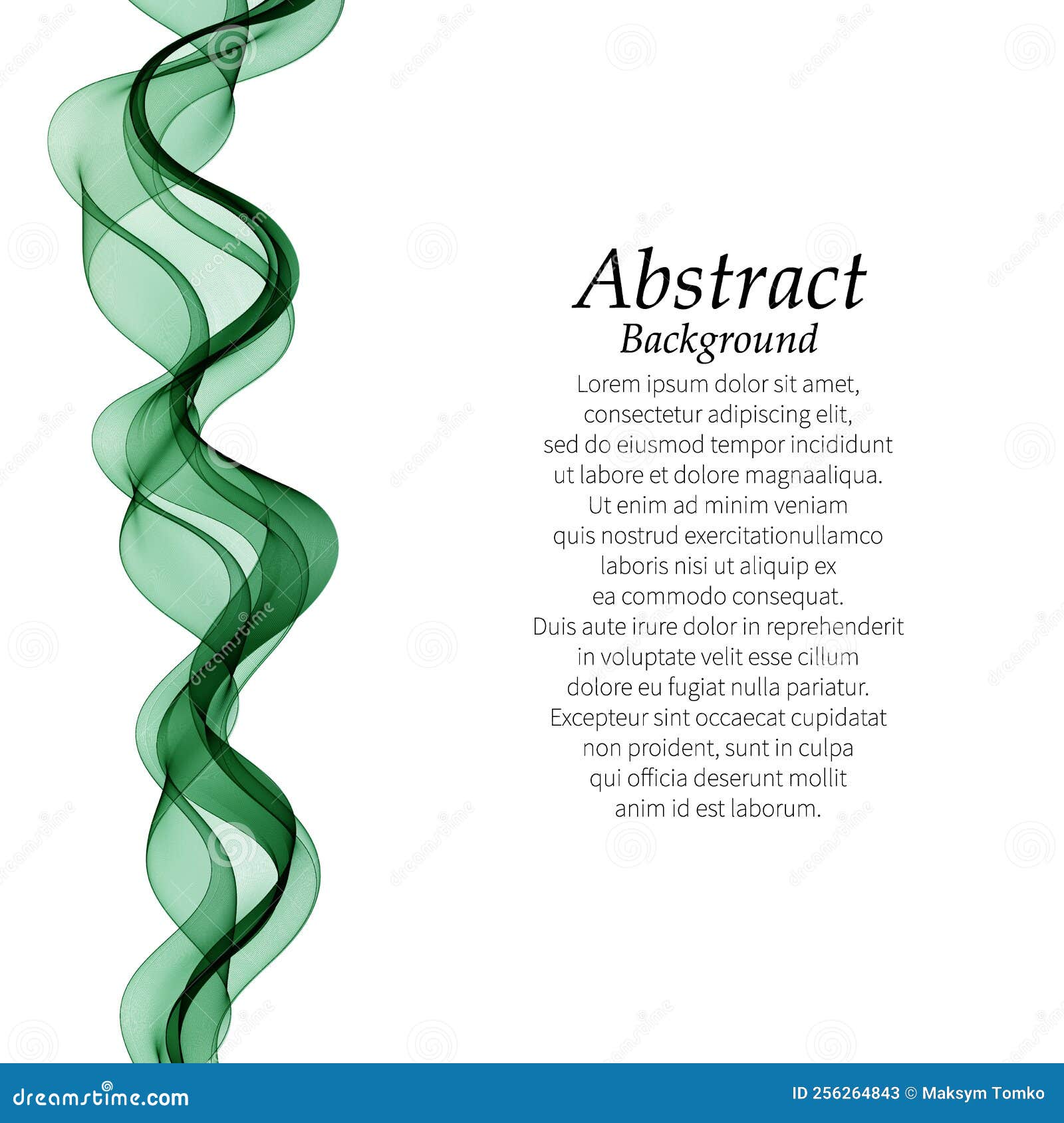 Green Wave. Layout for Advertising. Vector Template for Presentation ...