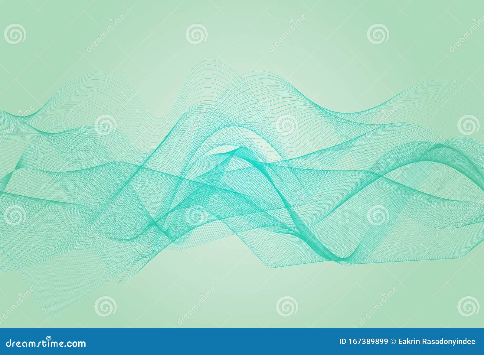 Green Wave Line Pattern Abstract Design for Modern Background Stock ...