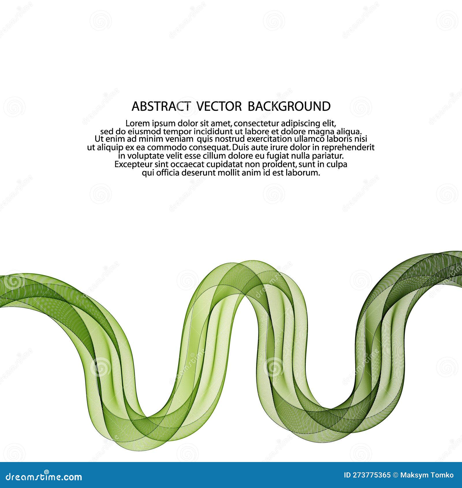 Green Wave Pattern. Abstract Design Element. Wave for Presentation. Eps ...