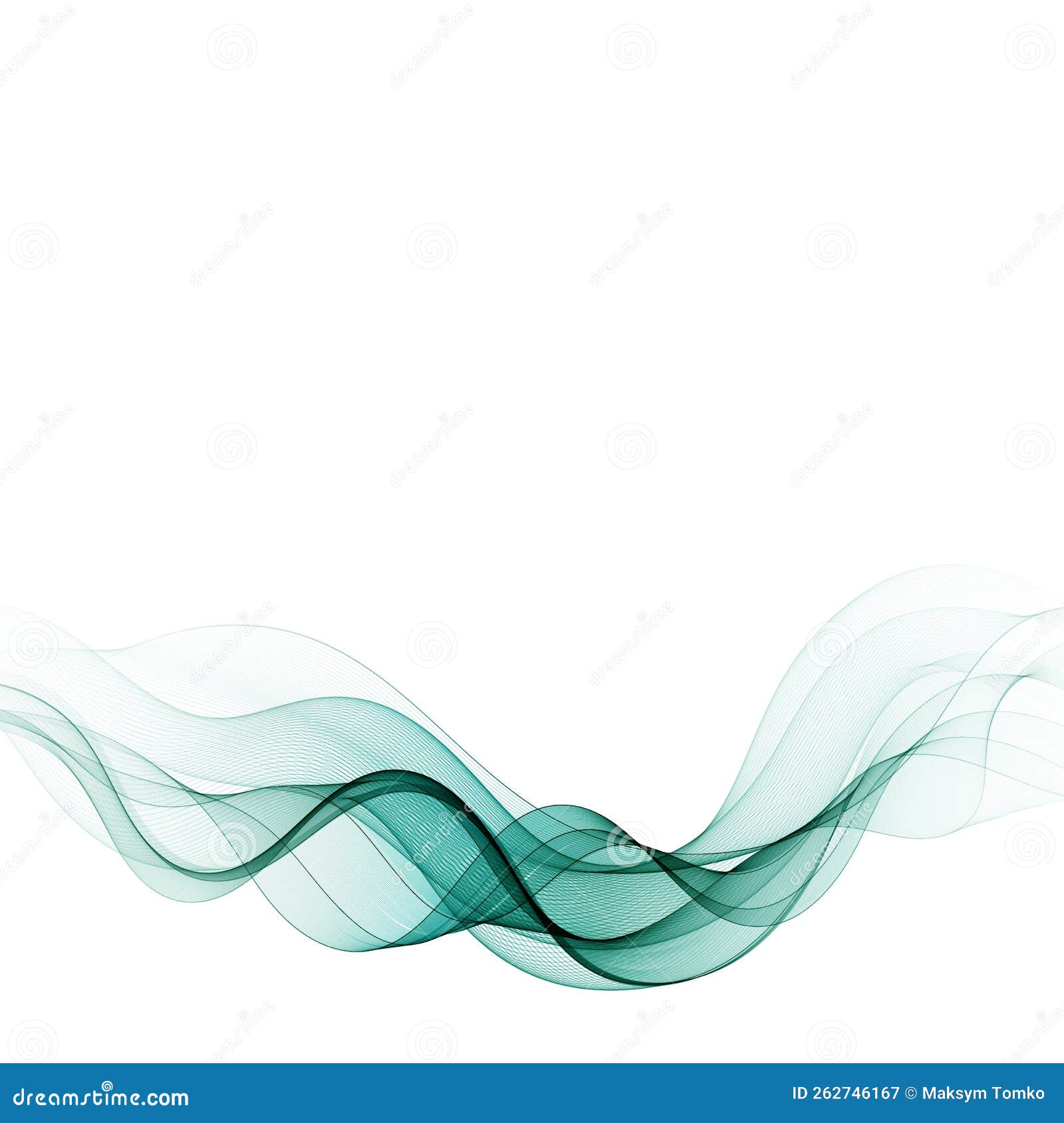 Green Wave Pattern. Decor Element. Abstract Vector. Eps 10 Stock ...