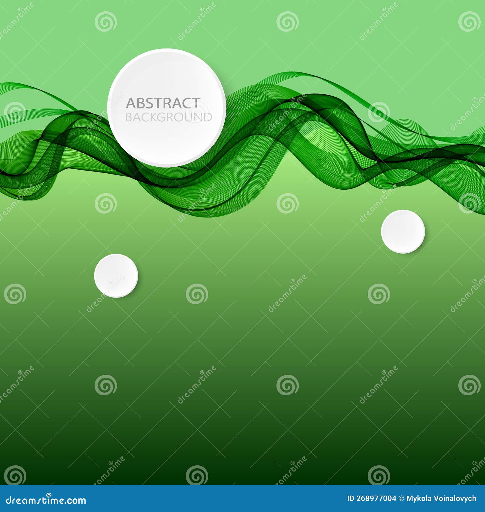 Green Wave Transparent Horizontal Abstract Background, Design Element ...
