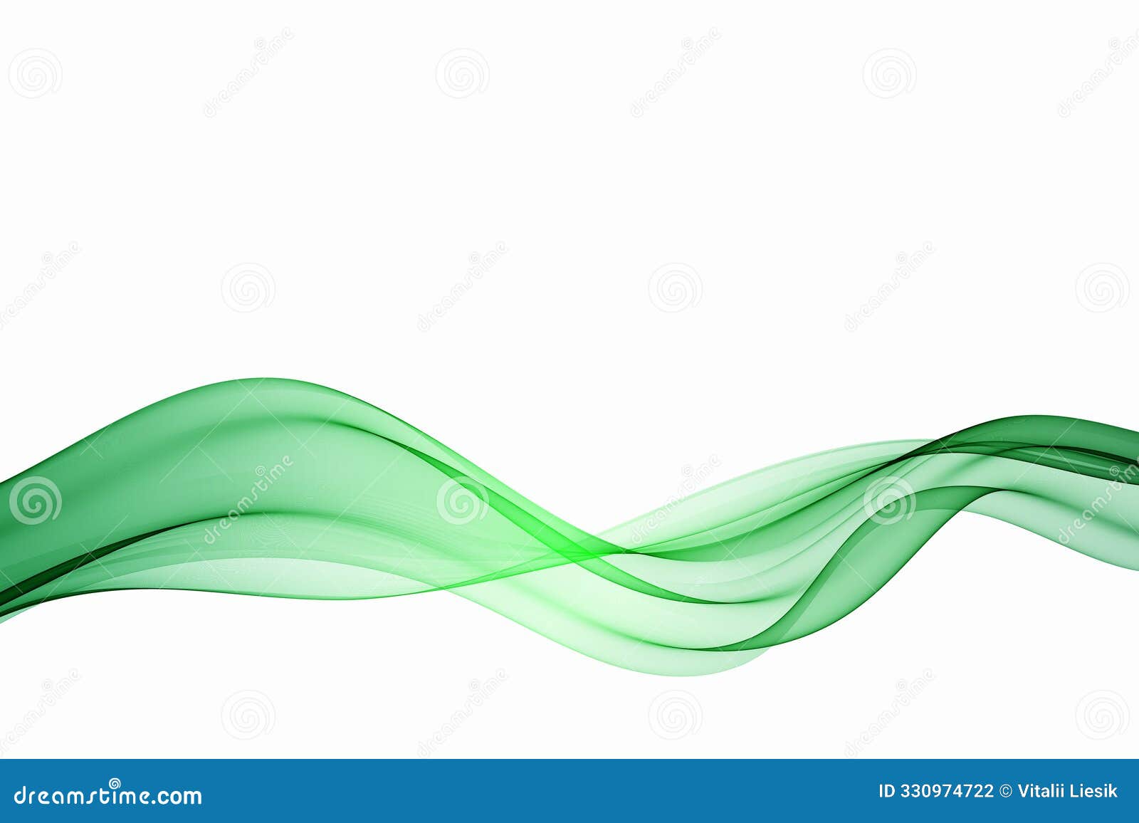 Green Wave, Transparent Green Lines Flow, Abstract Wave Background ...