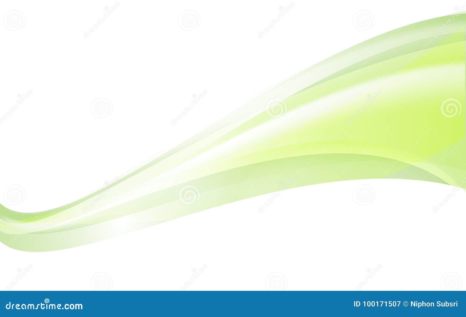 A Green Wave Vector Design White Background Stock Vector - Illustration ...