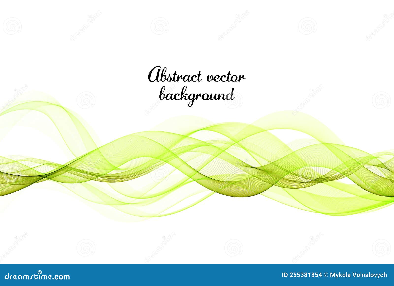 Yellow Green Lines Wavy Transparent Wave on White Background, Design ...