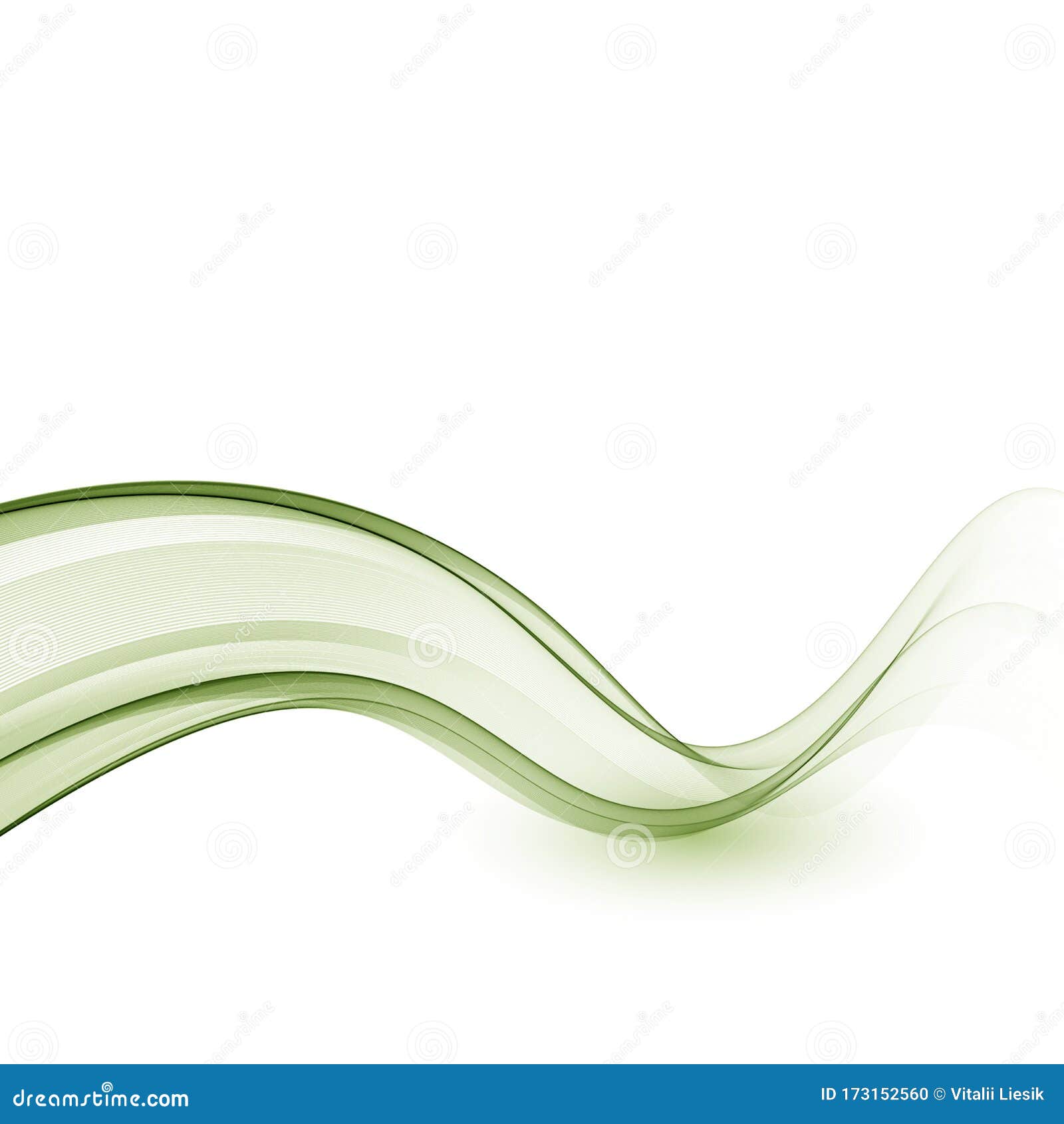 Green Wave on White Background.Abstract Transparent Wave Background ...