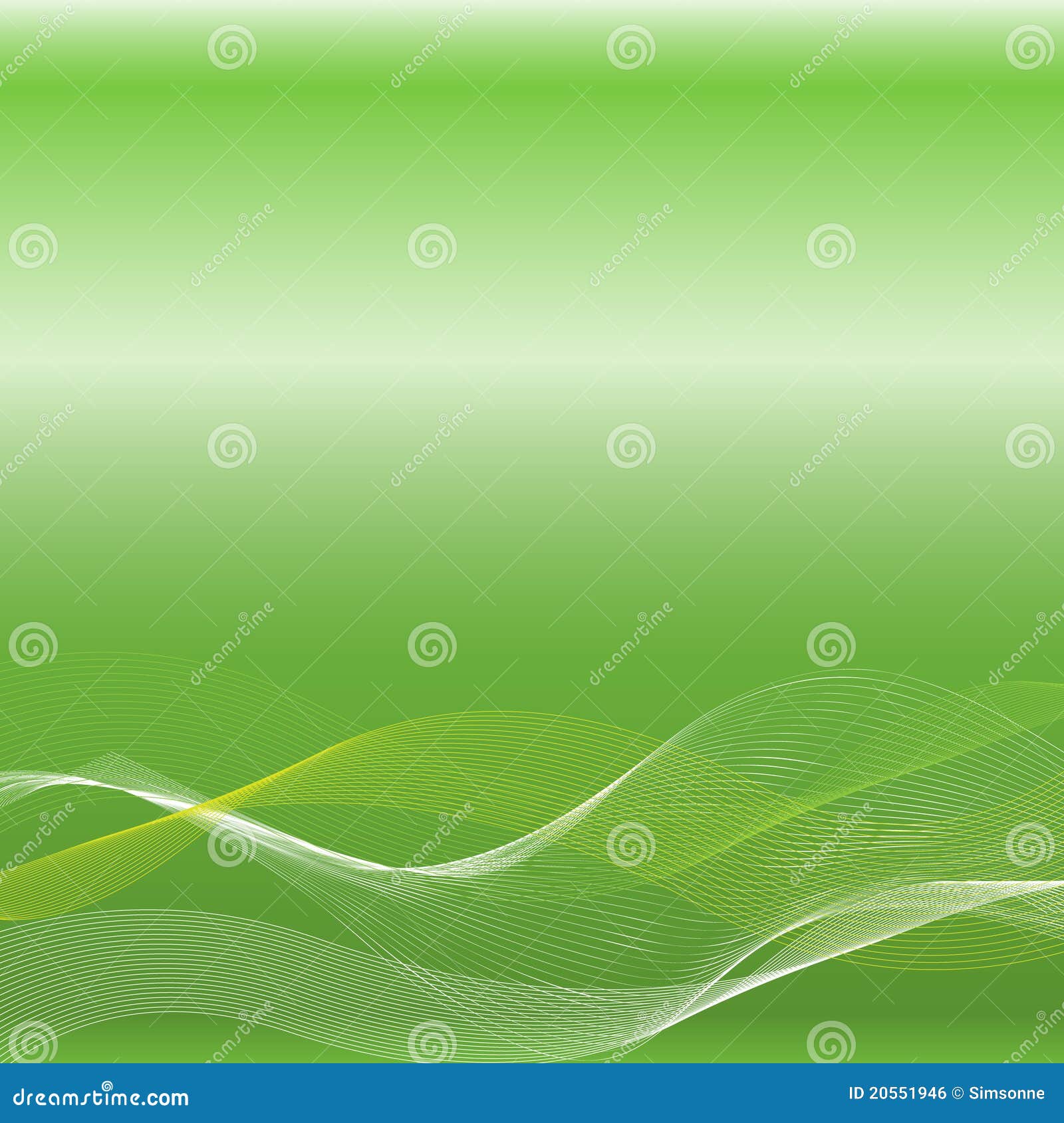 Green Waves Abstract Background Stock Illustration - Illustration of ...
