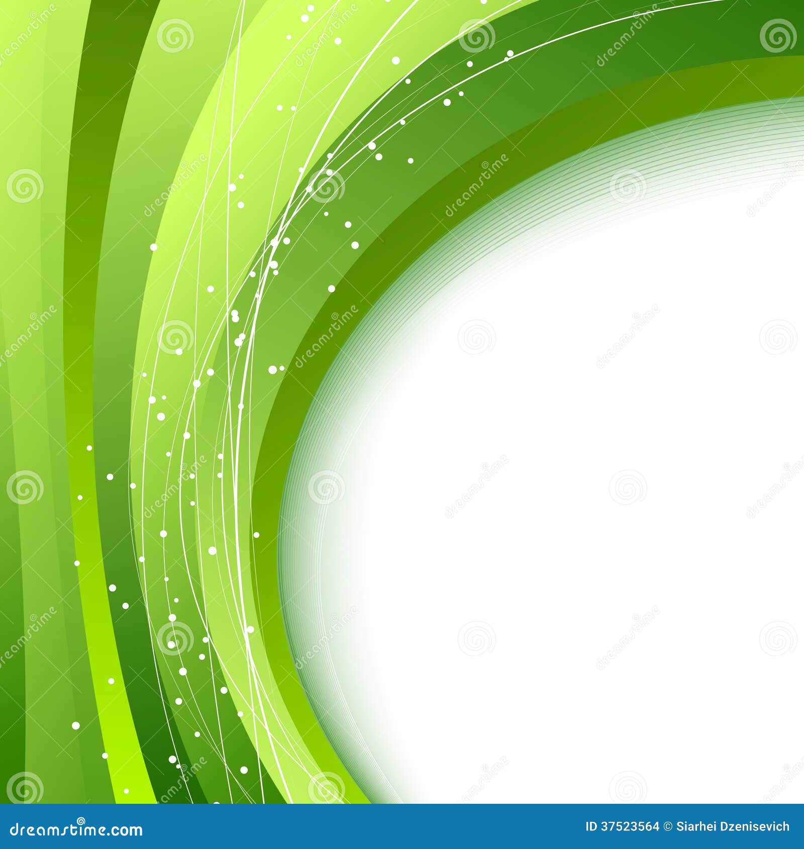 Green Waves - Abstract Fresh Spring Background Stock Vector ...