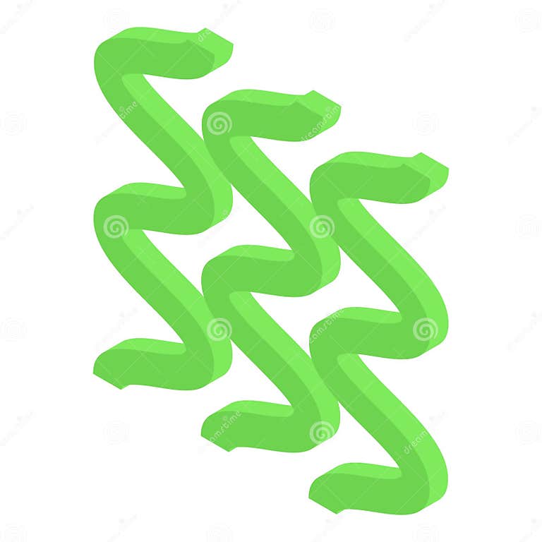 Green Waves Forming Abstract Isometric Pattern Stock Illustration ...