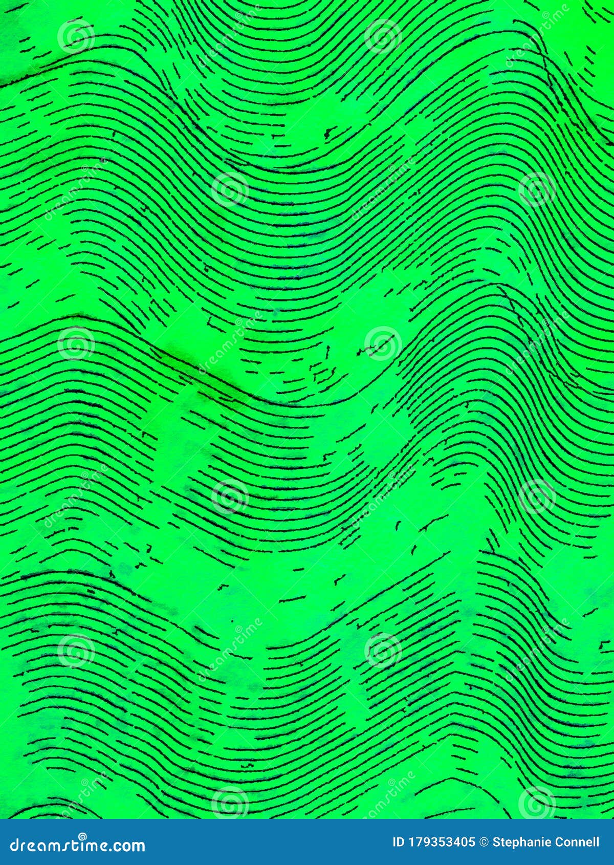 Green Waves Wallpaper Patterned Background Design Stock Illustration ...