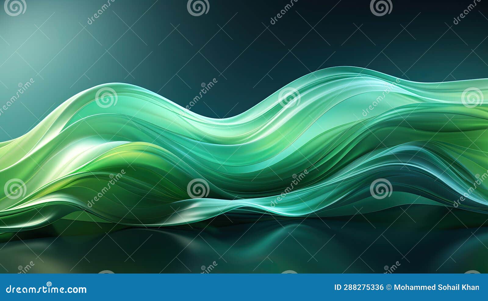 Green Wavy Pattern Stunning Abstract Background Stock Illustration ...