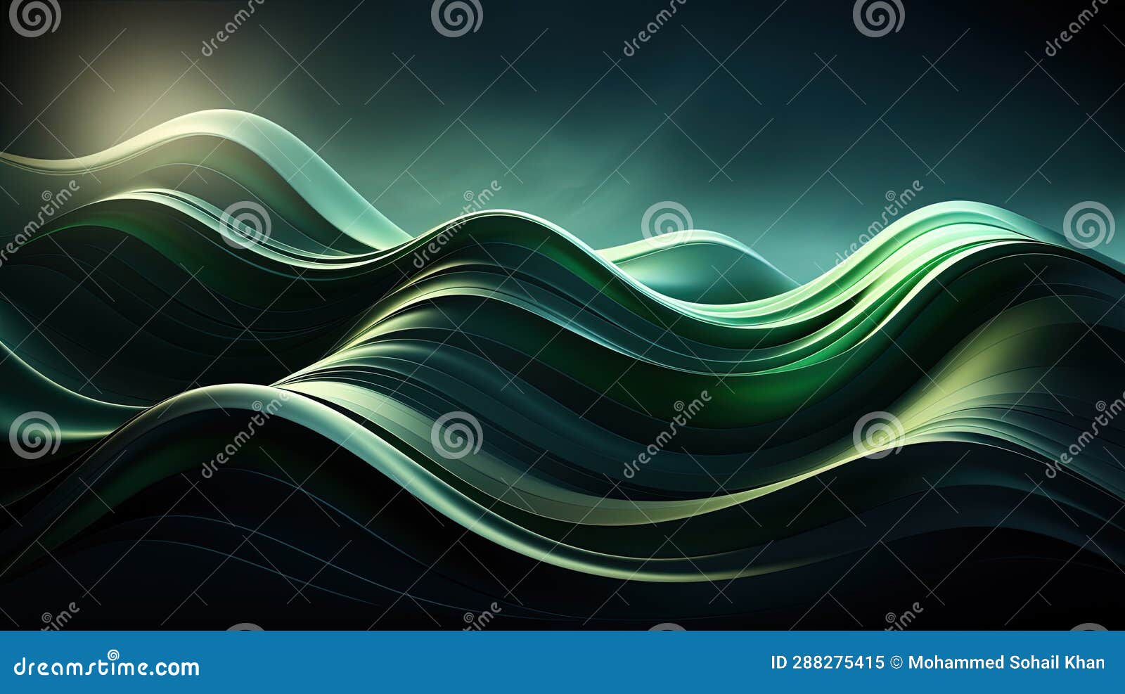 Green Wavy Pattern Stunning Abstract Background Stock Illustration ...