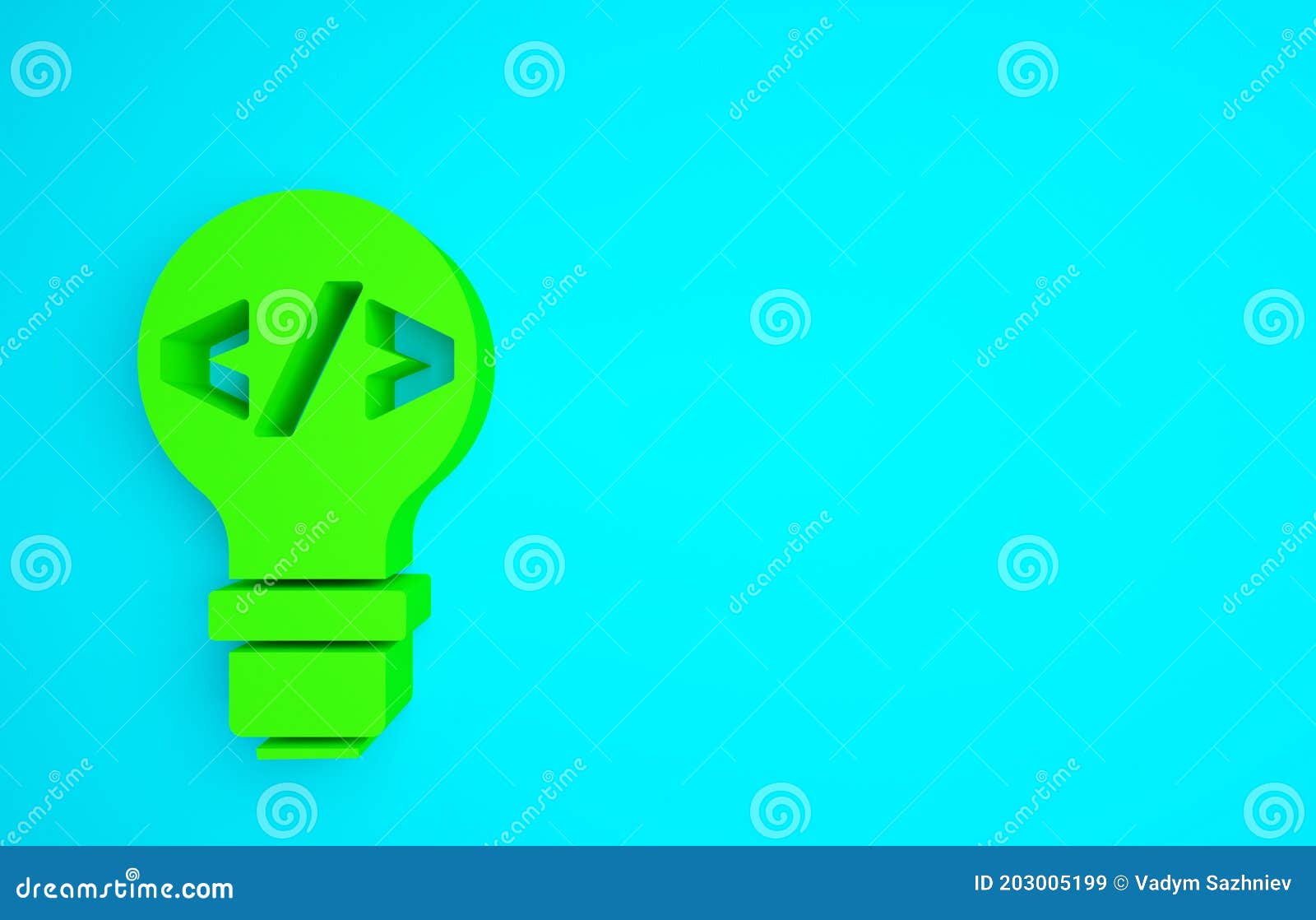 Green Web Design and Front End Development Icon Isolated on Blue ...