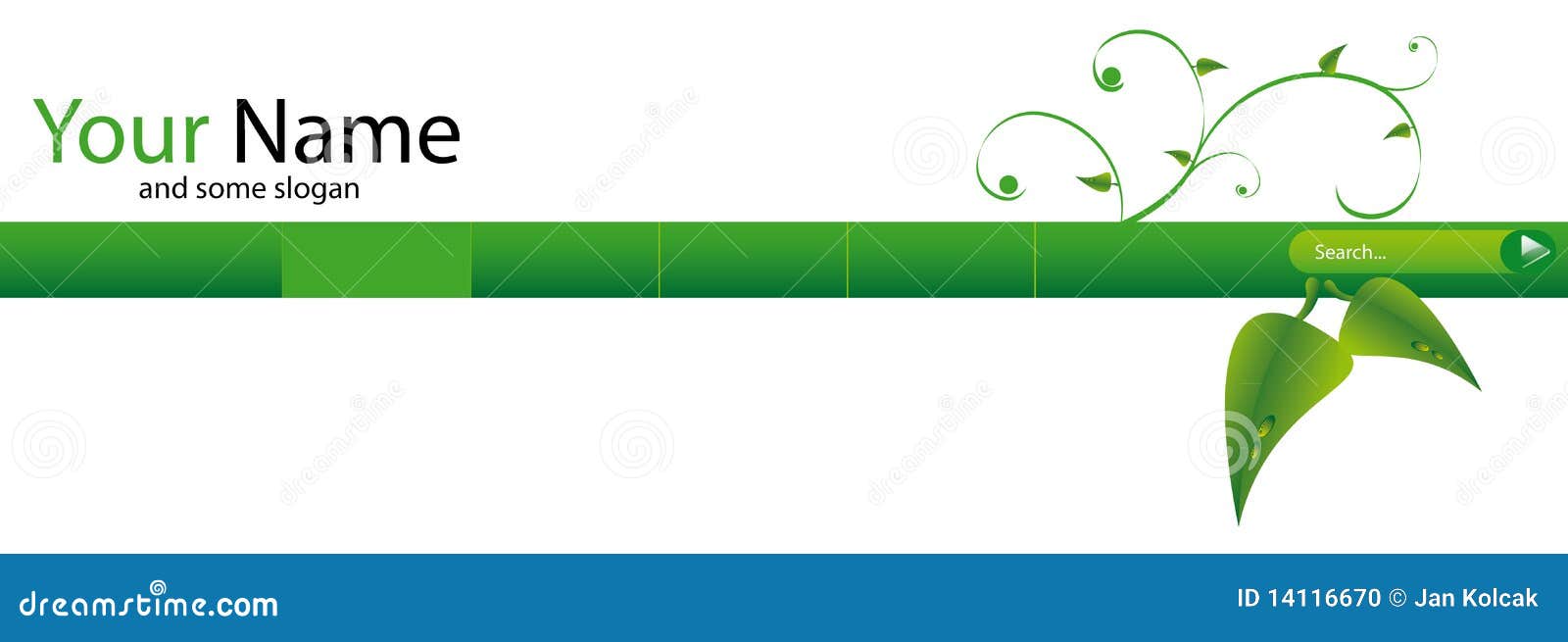 Green web header stock vector. Illustration of abstract - 14116670