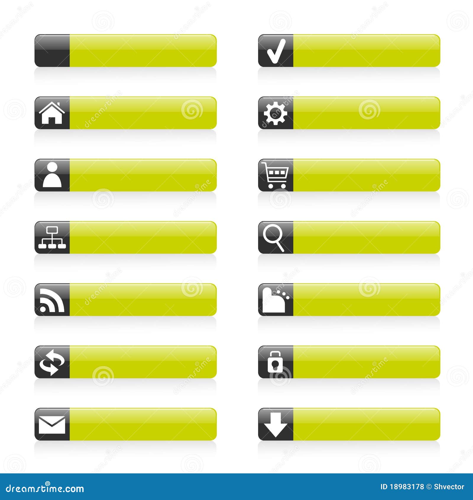 Green Web Icons stock vector. Illustration of document - 18983178