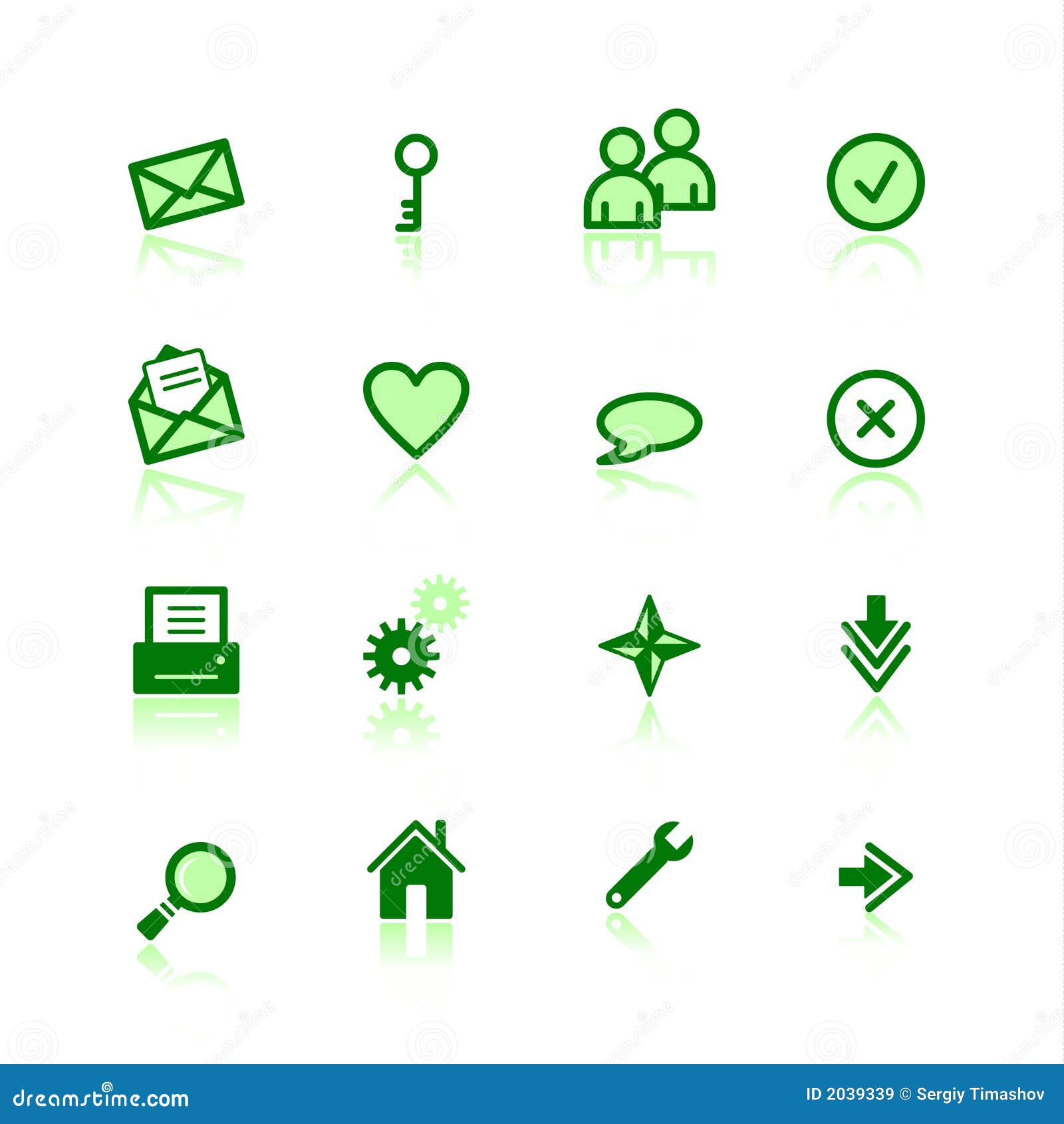 Green web icons stock vector. Illustration of configuration - 2039339