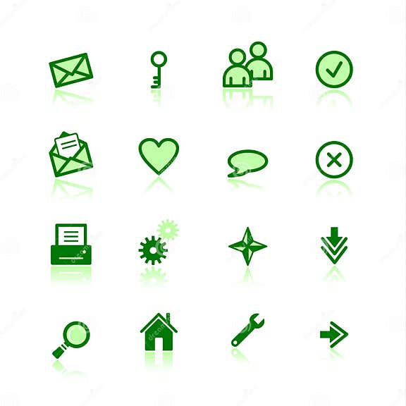 Green web icons stock vector. Illustration of configuration - 2039339