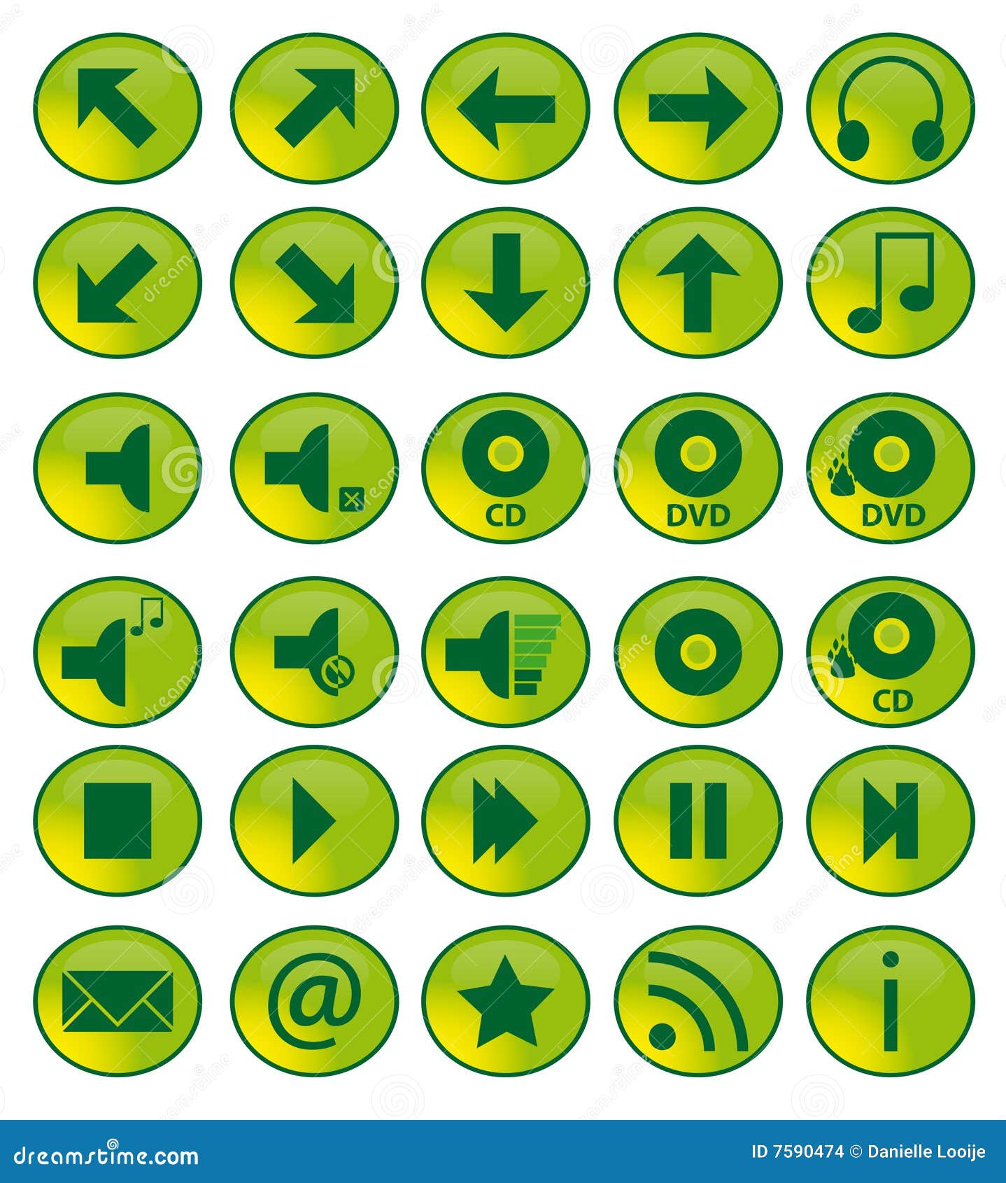 Green Web Icons editorial stock image. Illustration of stop - 7590474