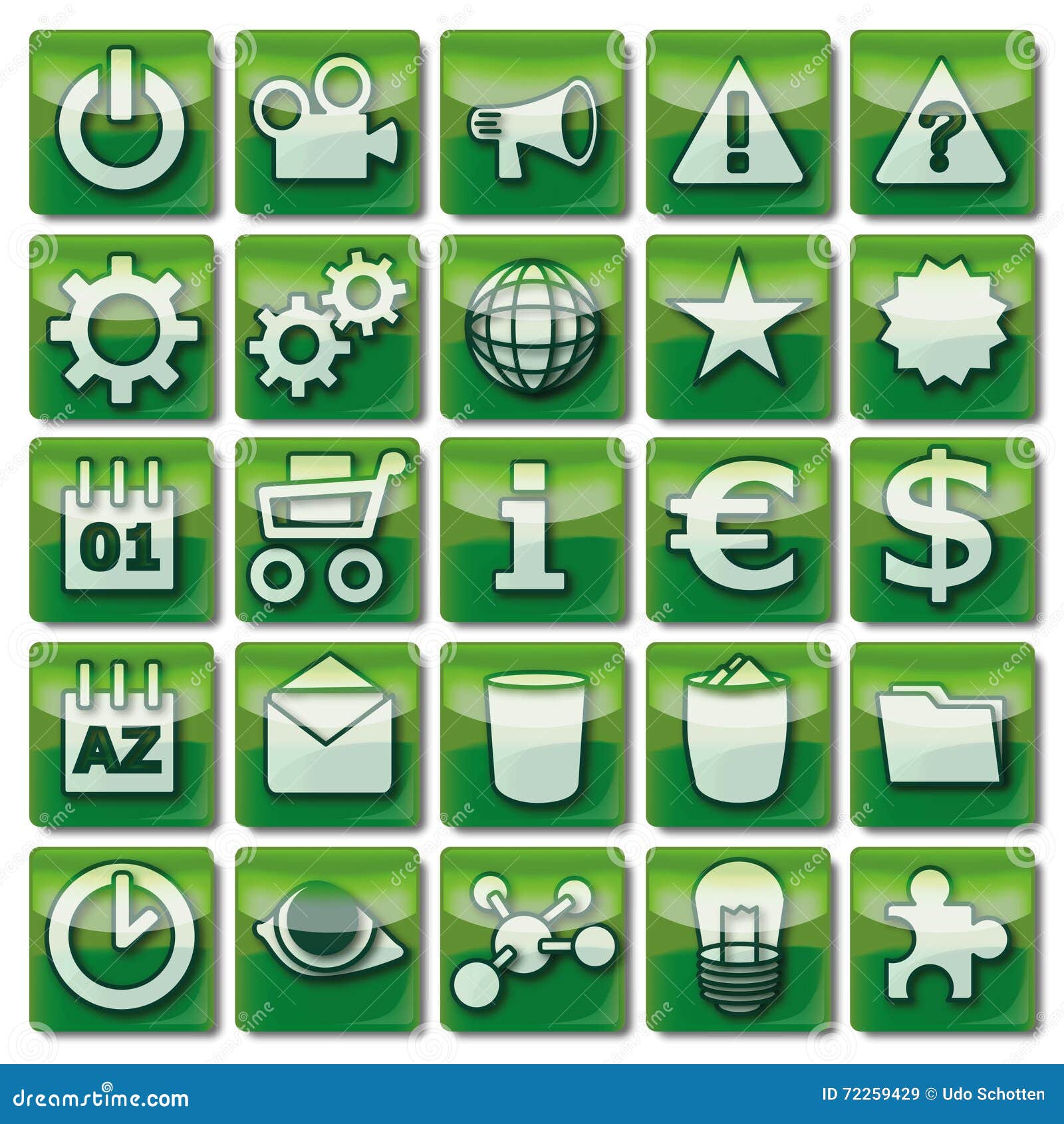 Green web icons stock vector. Illustration of megaphone - 72259429