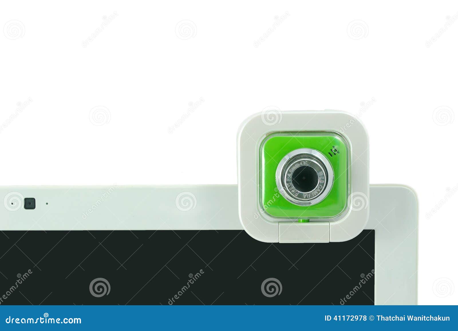 A green webcam. stock photo. Image of monitor, camera - 41172978