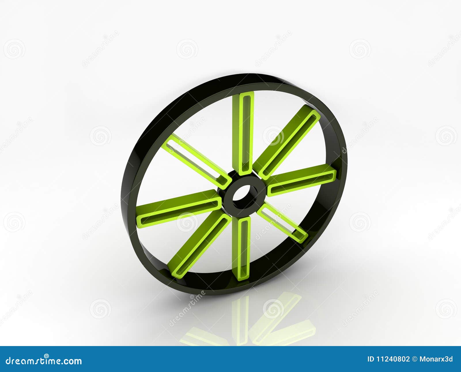 Green Wheel Ring Donut Circular Geometric Shape Frame Grung Texture ...