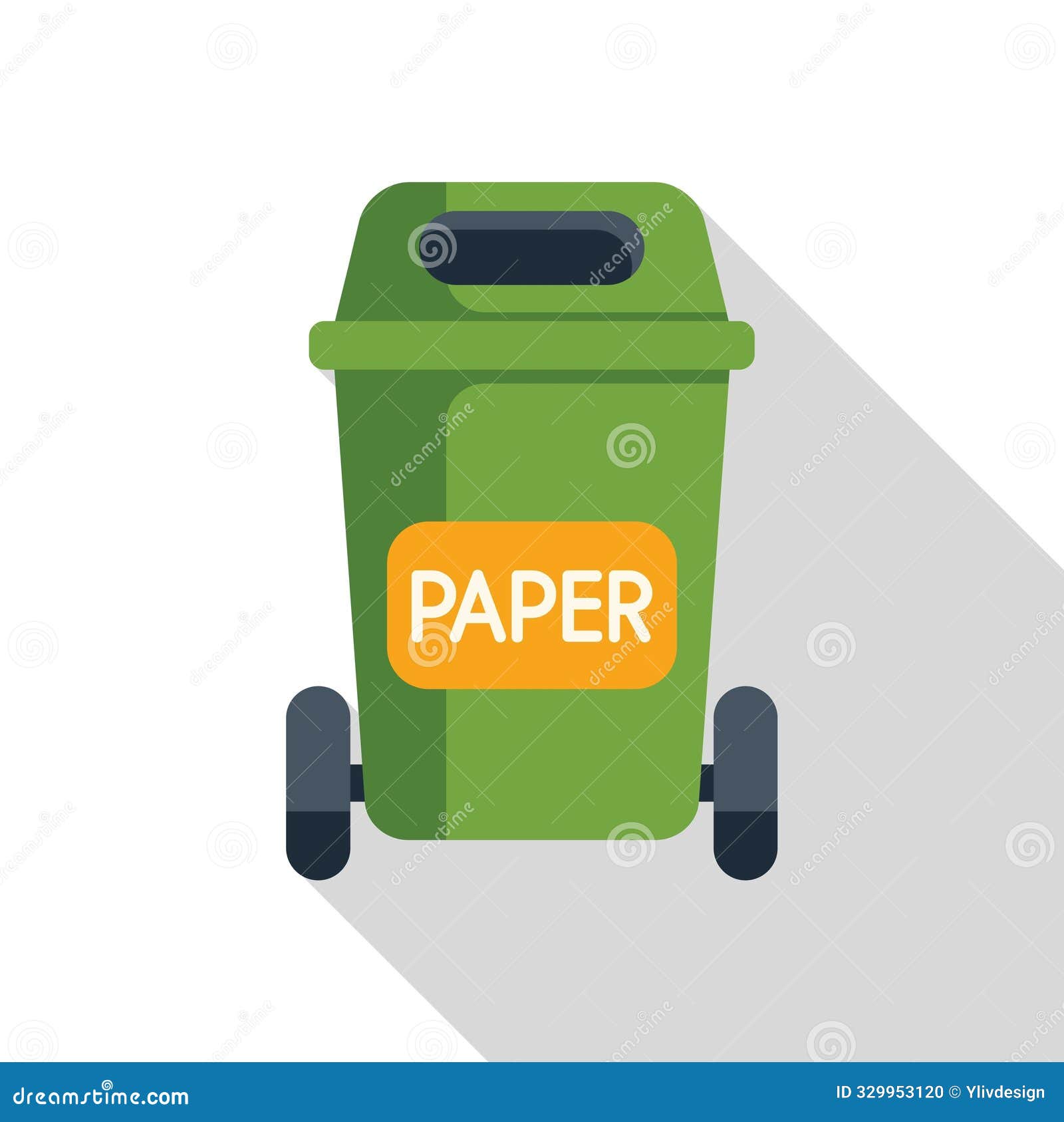 Paper Sorting Hands Placing Paper Items Into Yellow Bin With Colorful ...