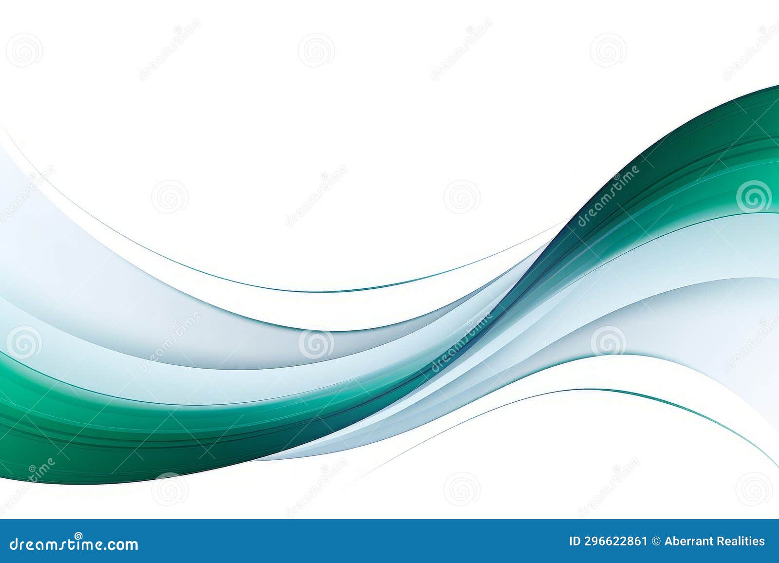 A Green and White Abstract Background with Wavy Lines Stock ...