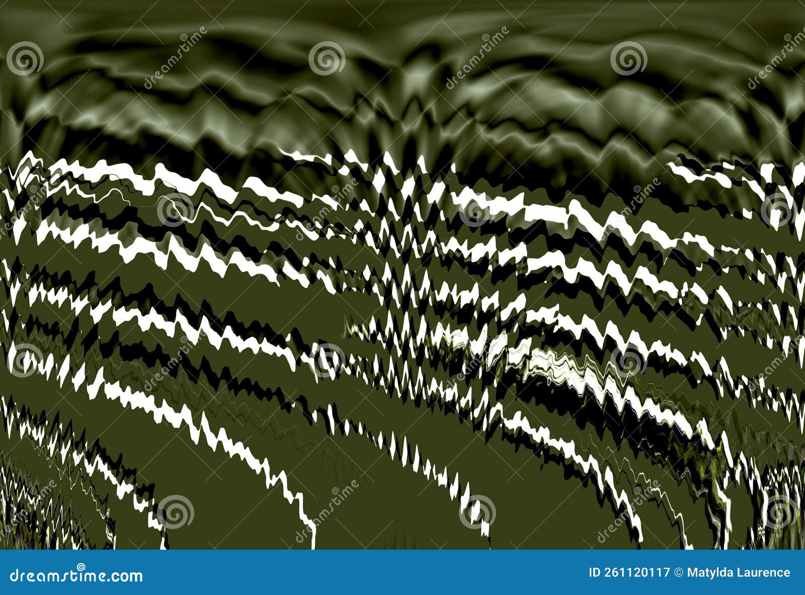 Green White Black Graphic Design. Rows of Jagged Lines and Colors Stock ...
