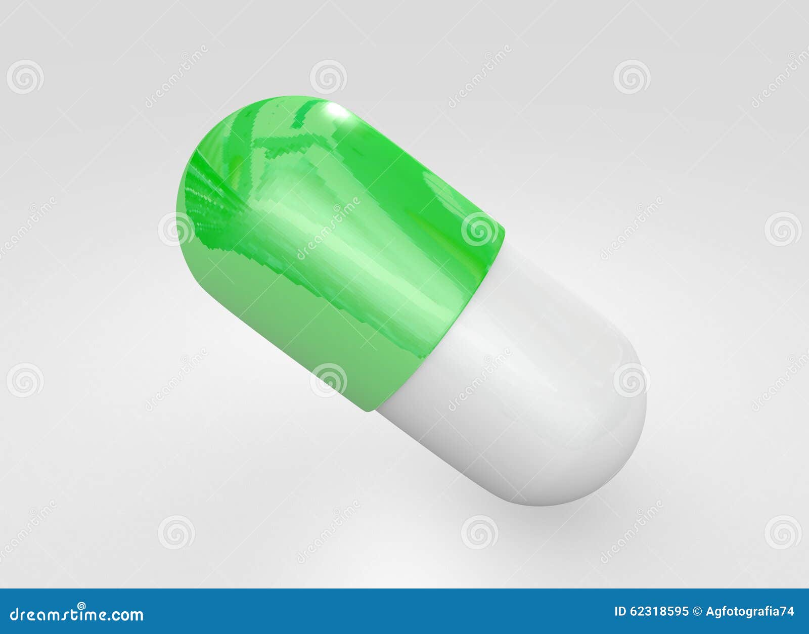 Green and white capsule stock illustration. Illustration of tablet ...
