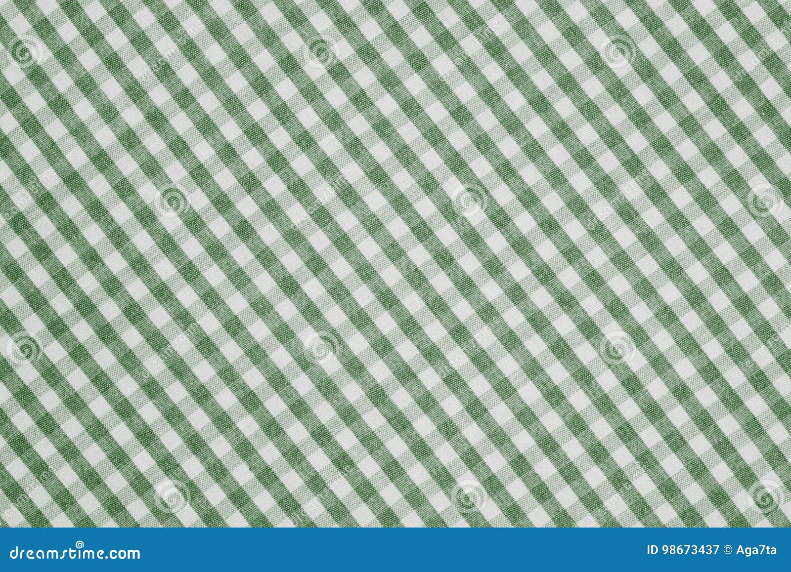 Green and White Checkered Fabric Background Texture Stock Image - Image ...