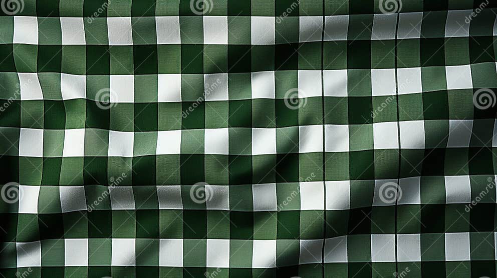 Green and White Checkered Wavy Pattern Versatile Design Element or ...