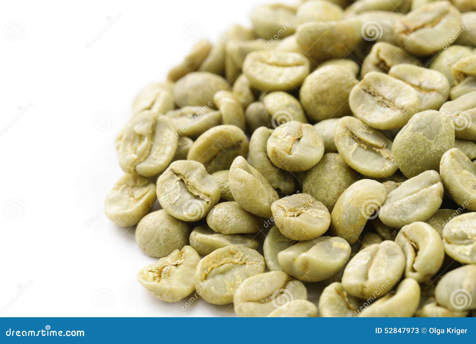 Green (white) coffee beans stock image. Image of beans - 52847973