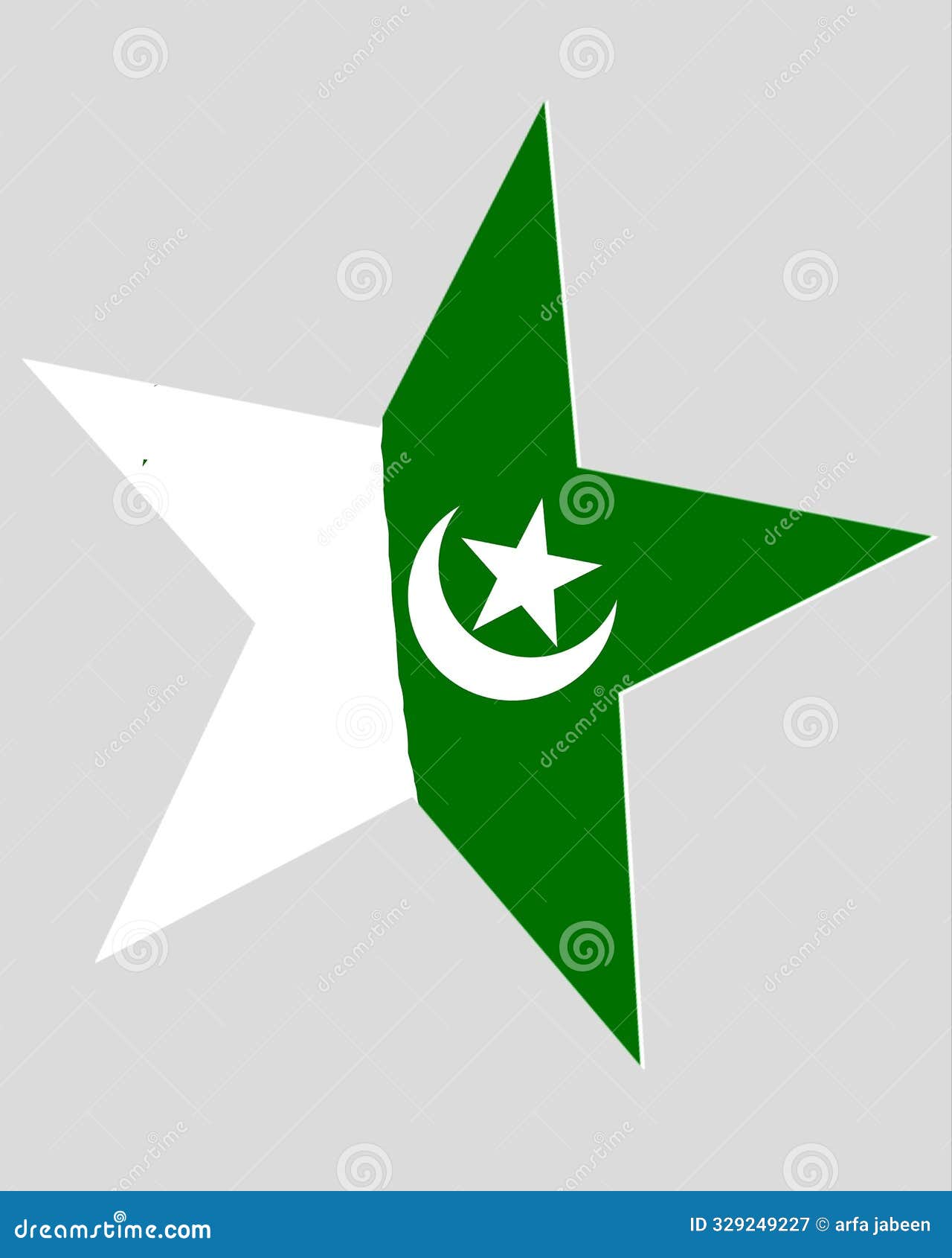 Green and White Colour Combination Star and Moon Pakistani Flag Design ...
