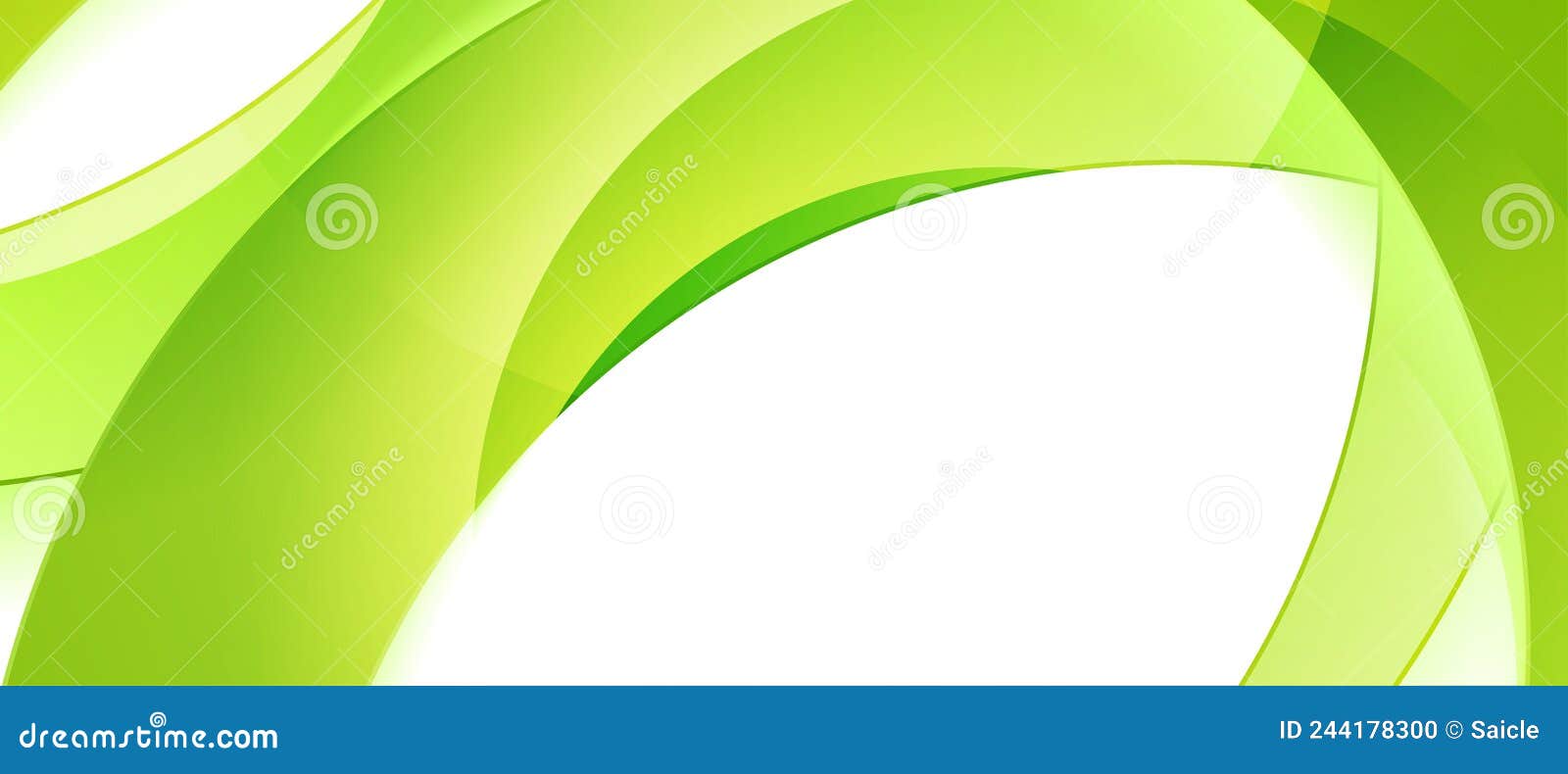 Green White Geometric Tech Background with Glossy Wavy Shapes Stock ...