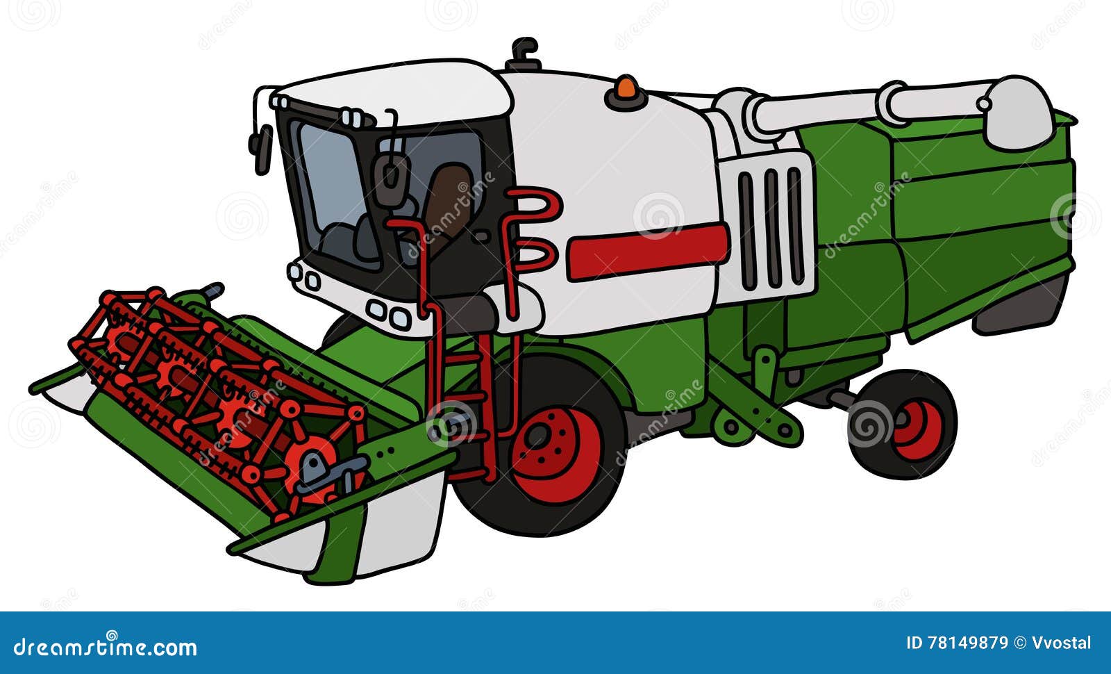 Red Harvester Drawing Stock Photo | CartoonDealer.com #45671172