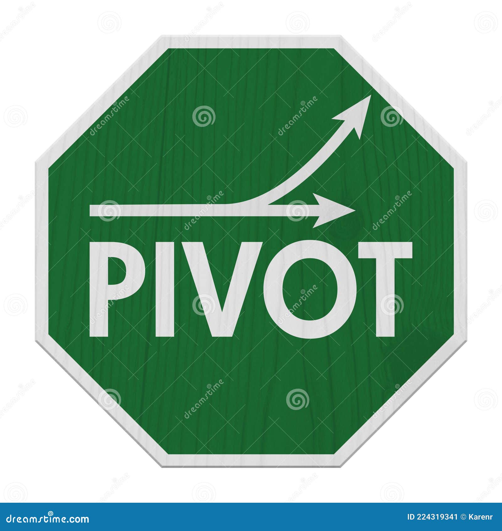 Green and white pivot sign stock image. Image of startup - 224319341