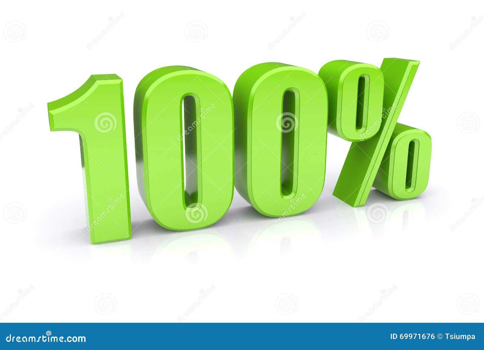 Green 100 on a white stock illustration. Illustration of single - 69971676