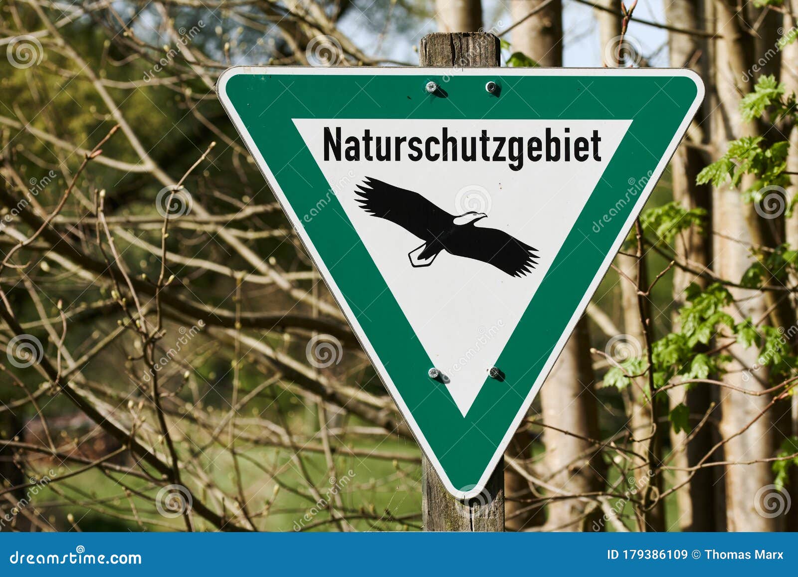 Nature Reserve Sign on the Edge of Forest Stock Image - Image of area ...