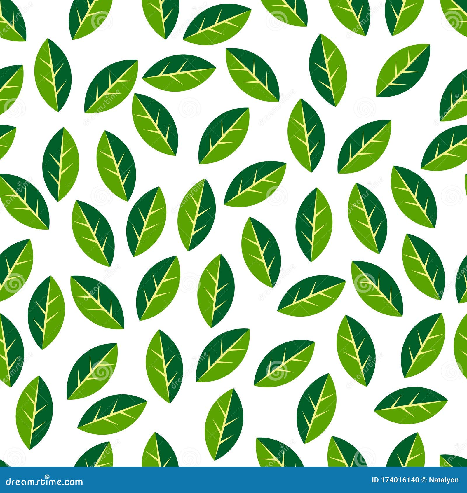 Green and White Simple Geometric Leaves Scattered Chaotically ...