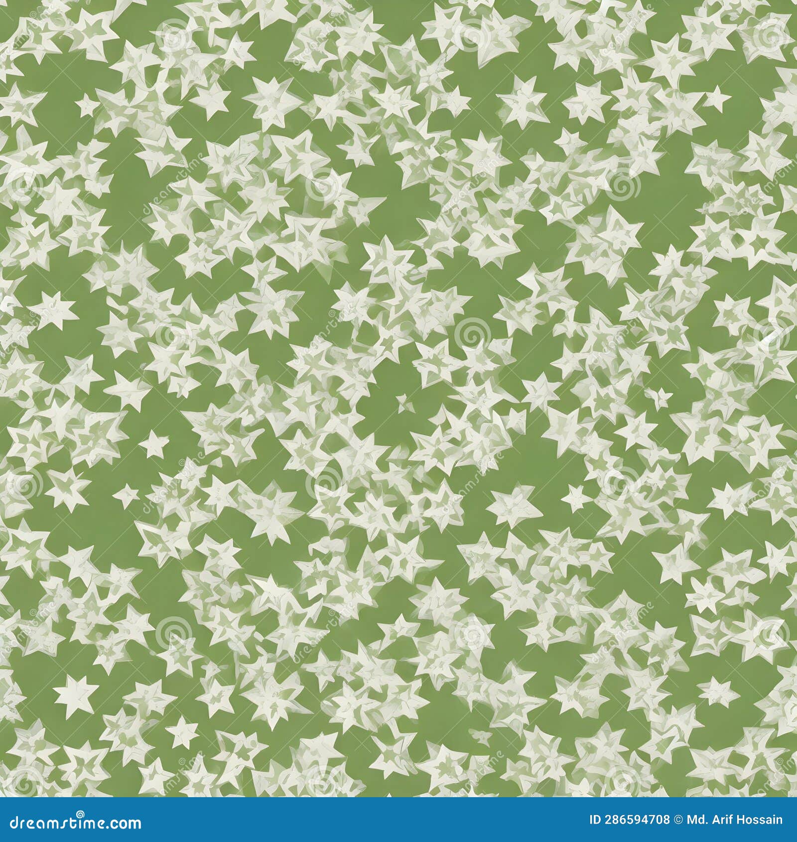 Green and White Star Tile Pattern Image Generated by Ai Stock ...