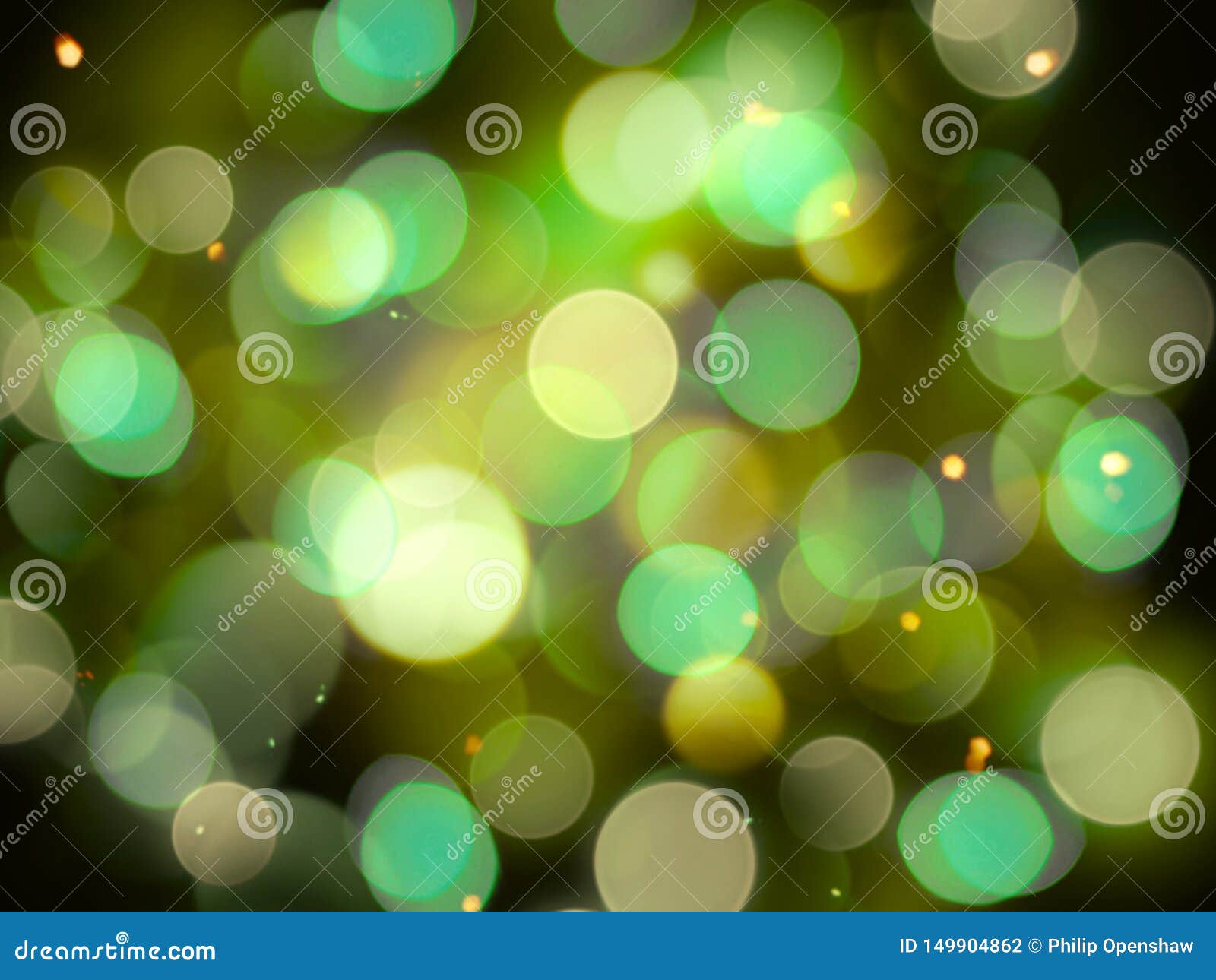 Green White and Yellow Abstract Blurred Lights Full Frame Bright ...