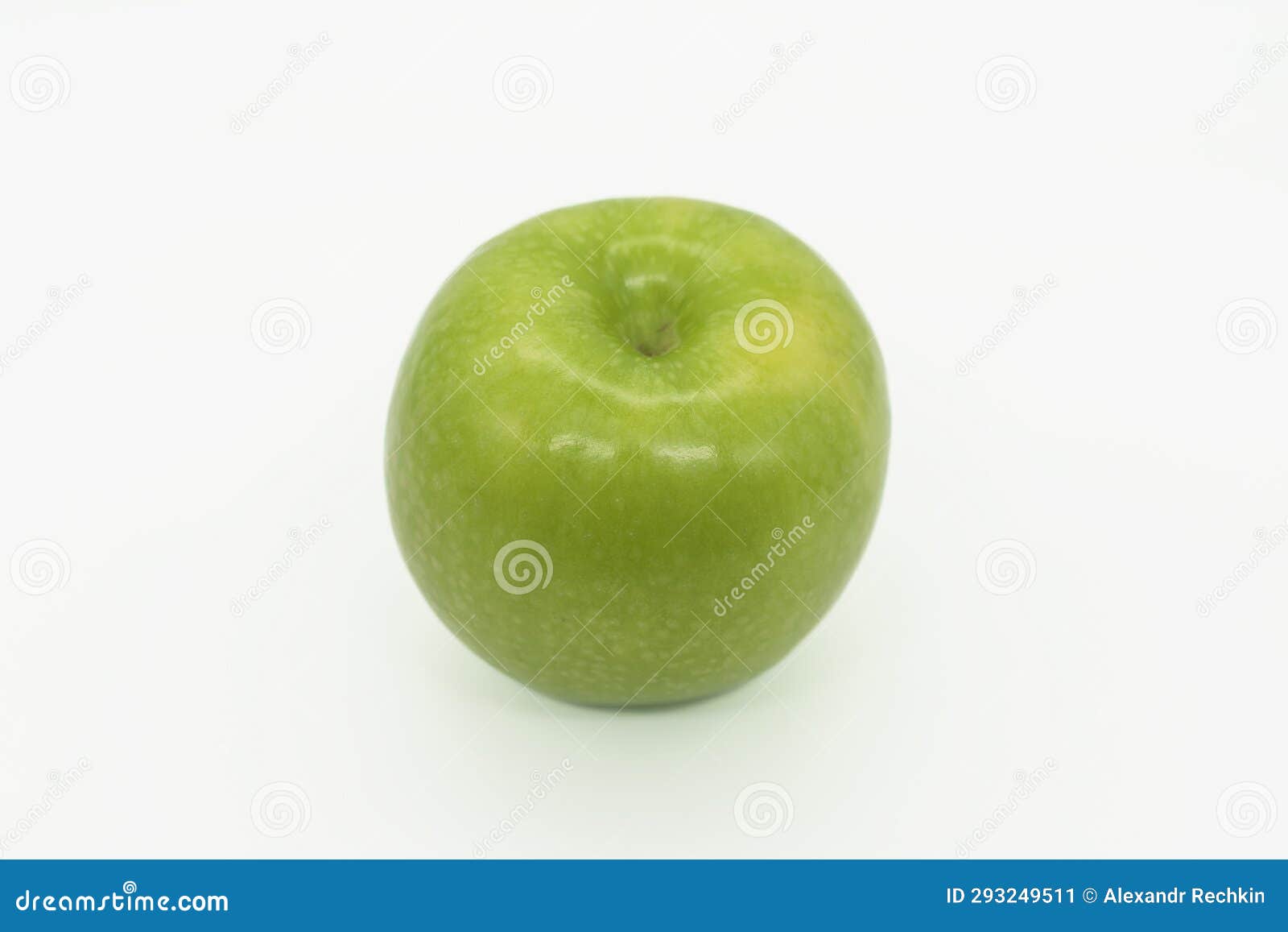 Green Whole Apple Granny on a White Background Stock Image - Image of ...