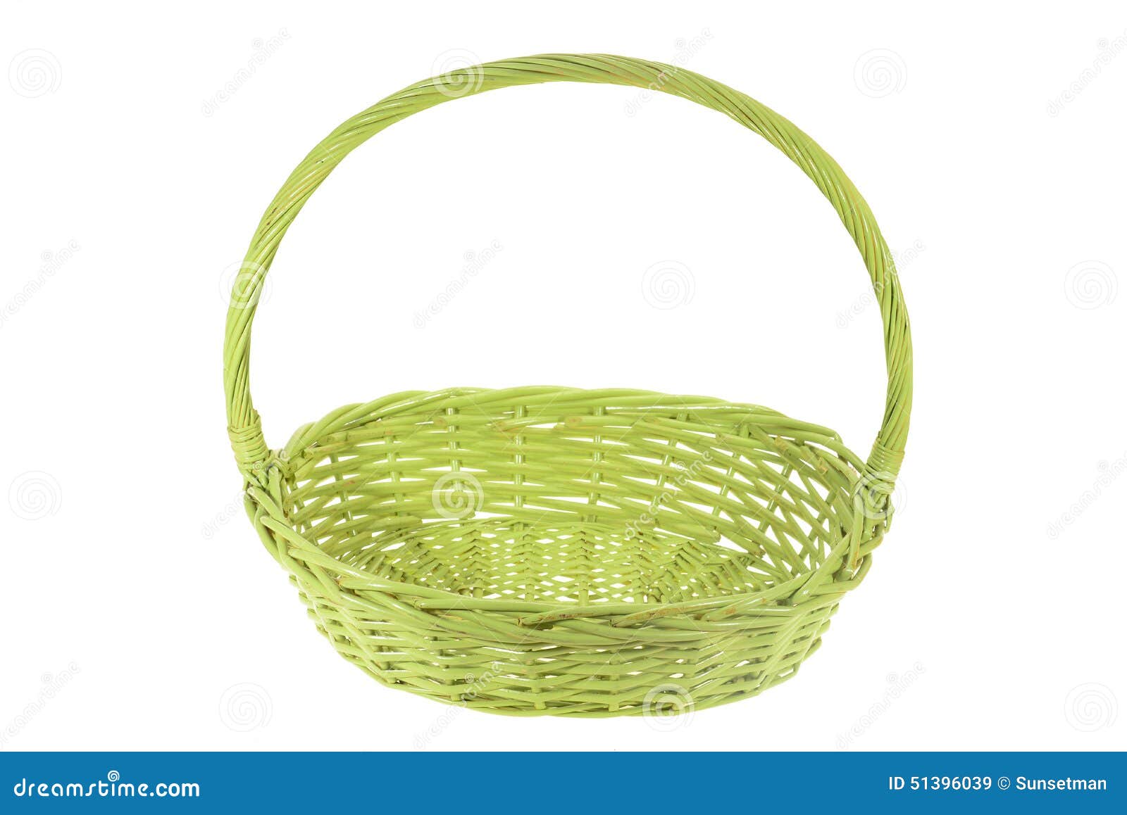 Green Wicker Basket stock image. Image of basket, brown - 51396039