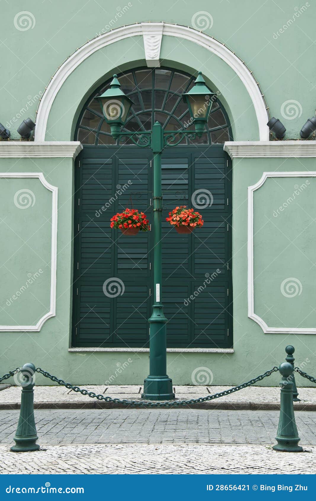 A green window stock image. Image of decorate, windowshades - 28656421