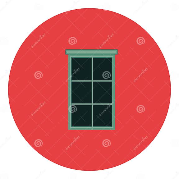 Green window, icon stock vector. Illustration of pillow - 261369904