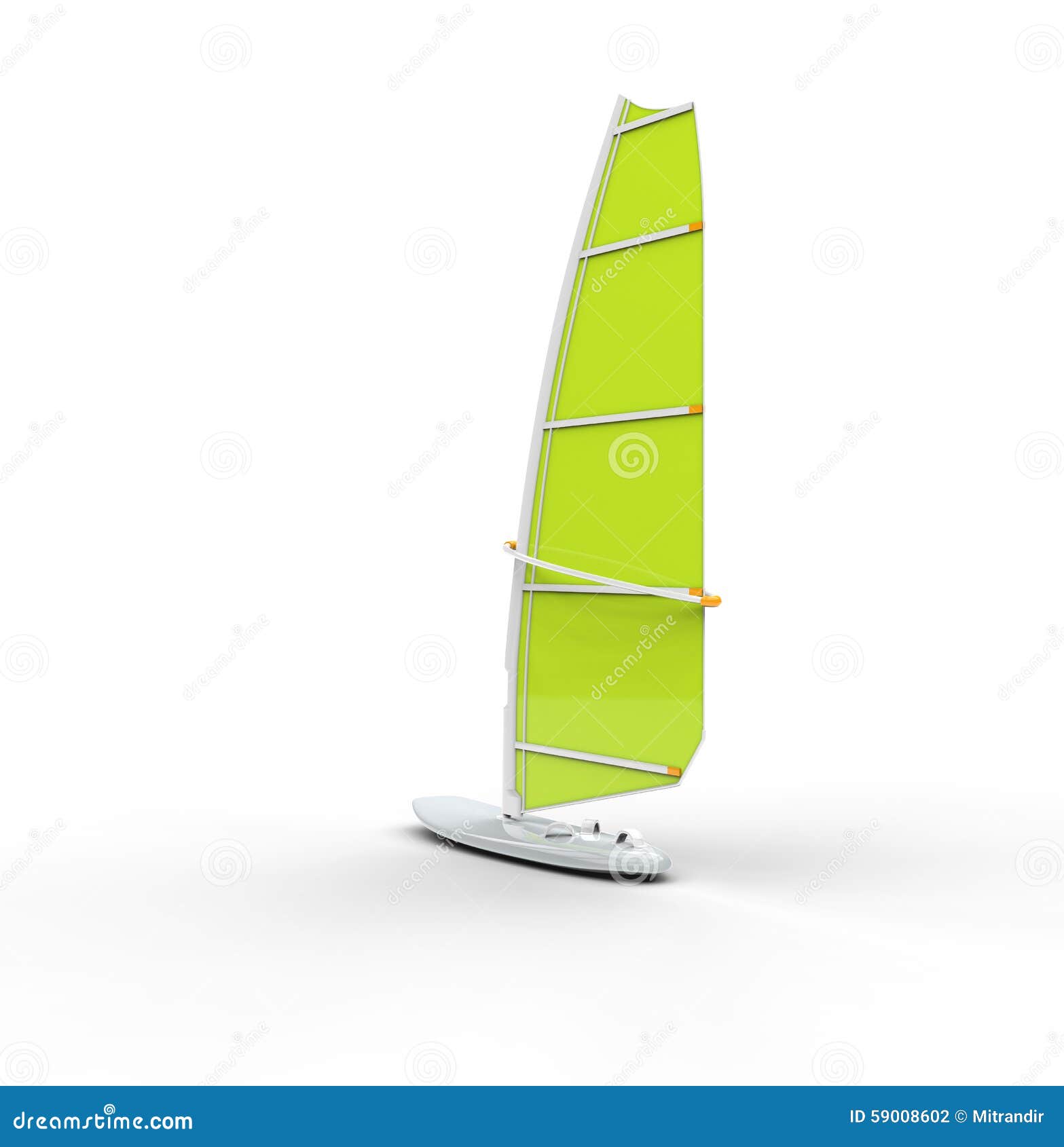 Green windsurf board stock illustration. Illustration of print - 59008602