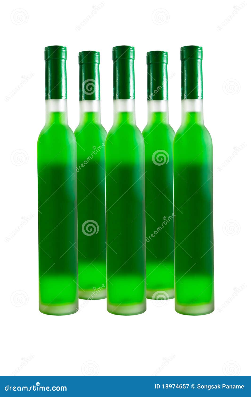 Green wine bottle stock image. Image of fluid, drops - 18974657