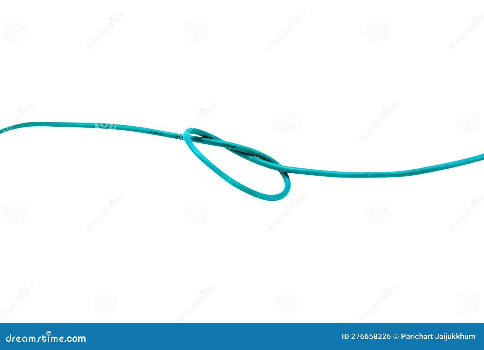 Green Wire Cable of Usb and Adapter Isolated on White Background ...