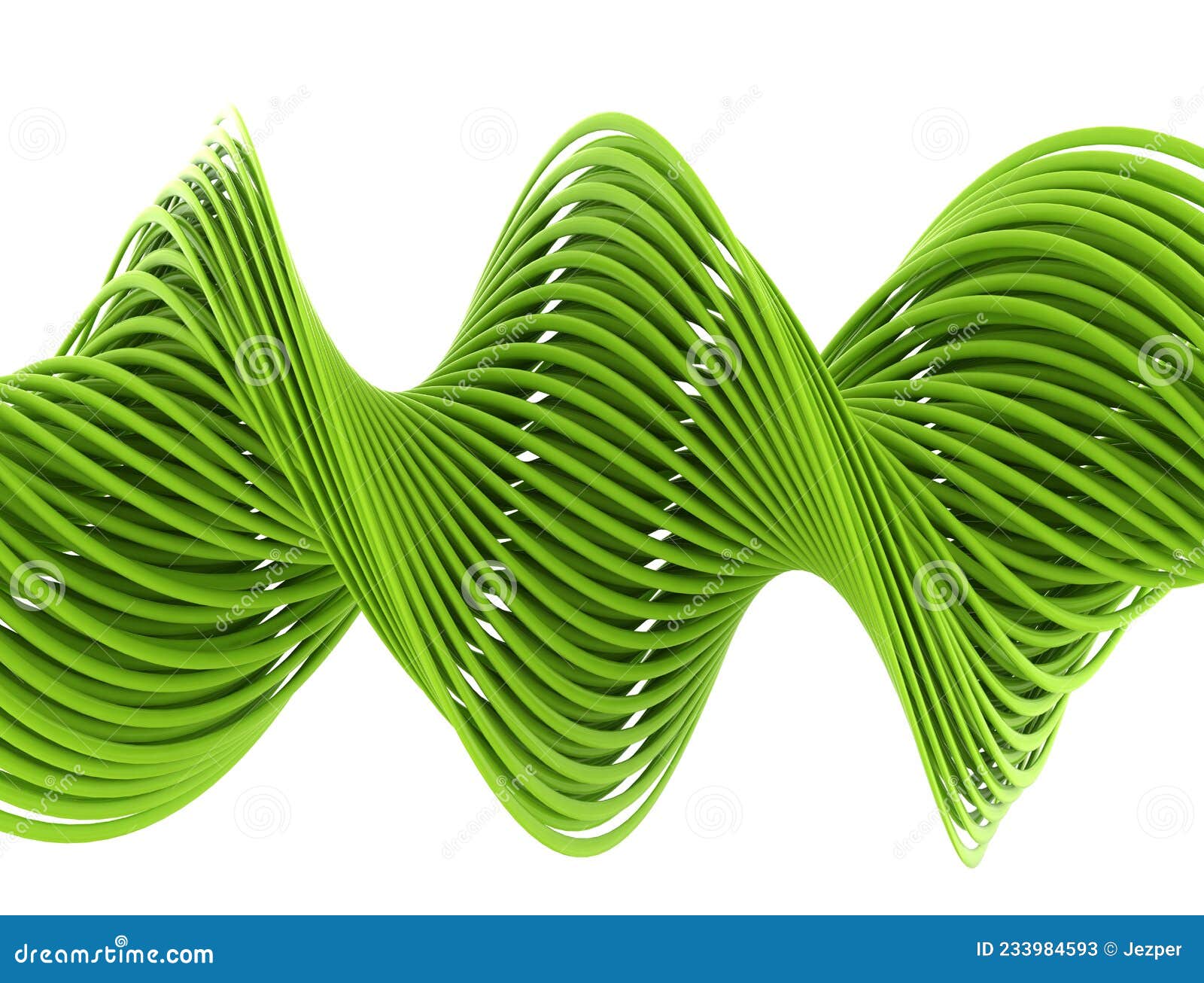Green Twisted Wires on White Stock Image - Image of colorful, curve ...