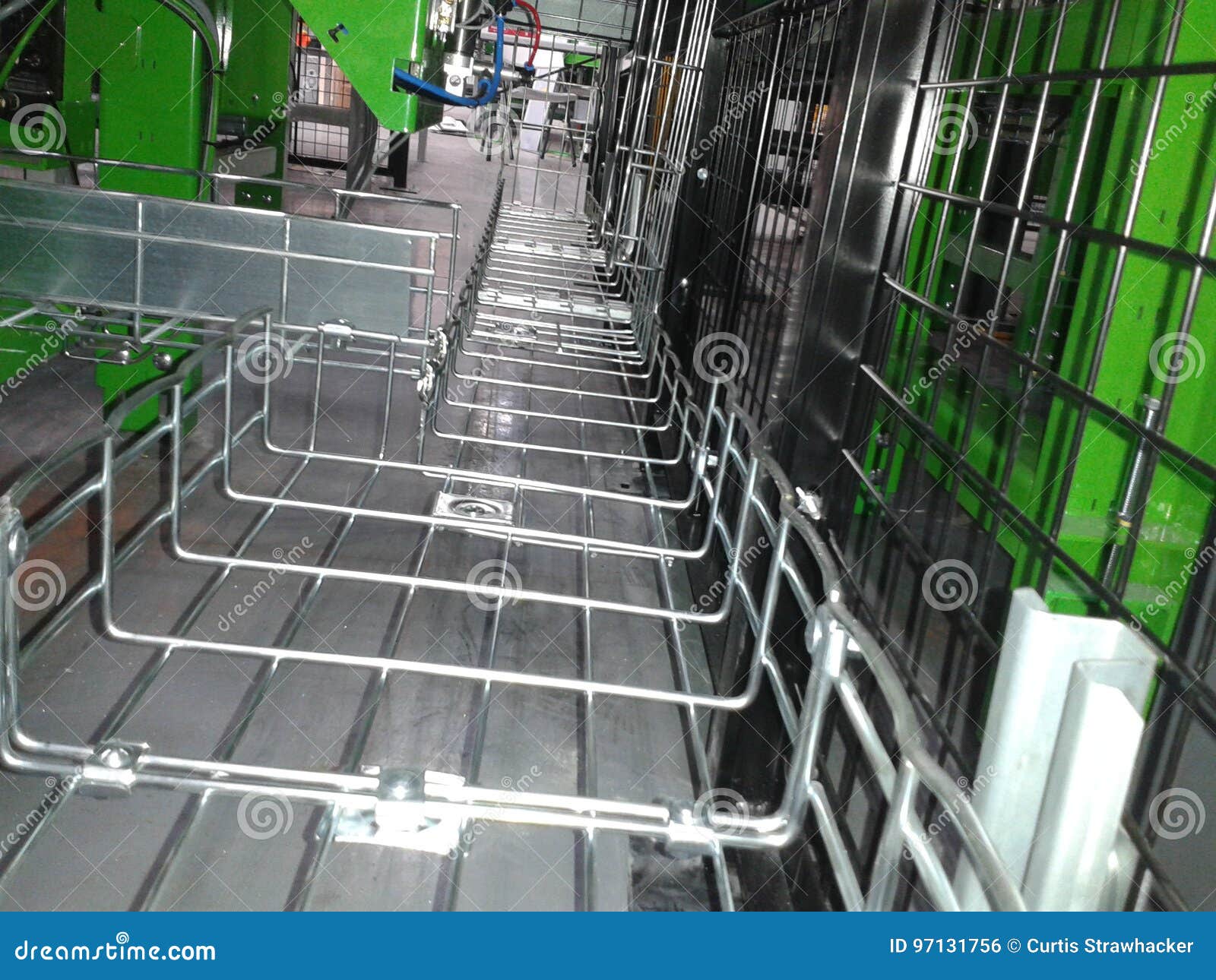 Green wire tray stock photo. Image of wire, trays, cable - 97131756